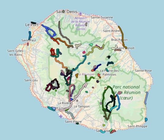 Plan et Carte gratuite Ile de la Réunion