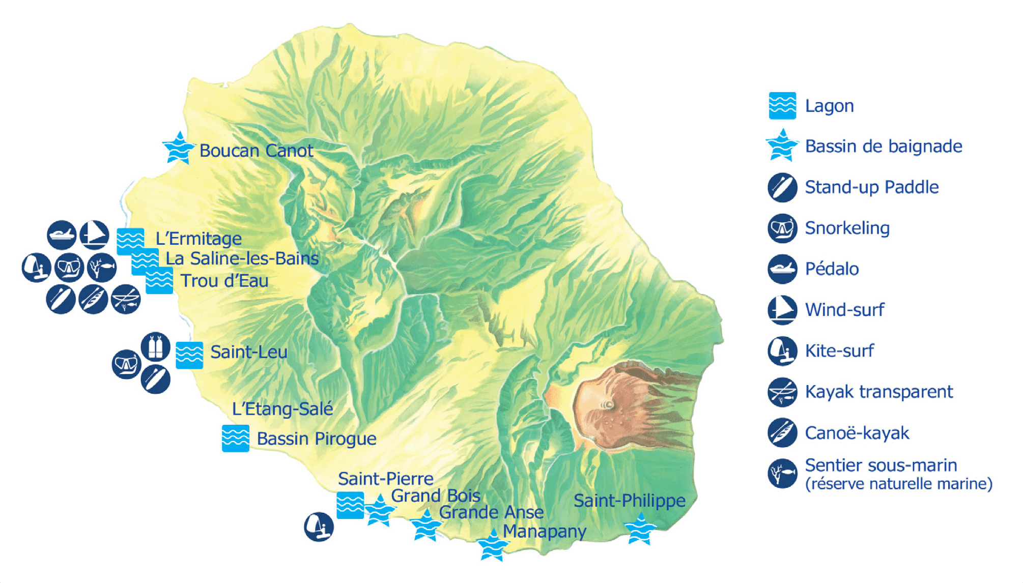 Plan et Carte gratuite Ile de la Réunion