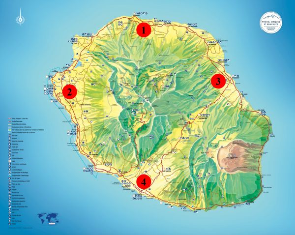 Plan et Carte gratuite Ile de la Réunion